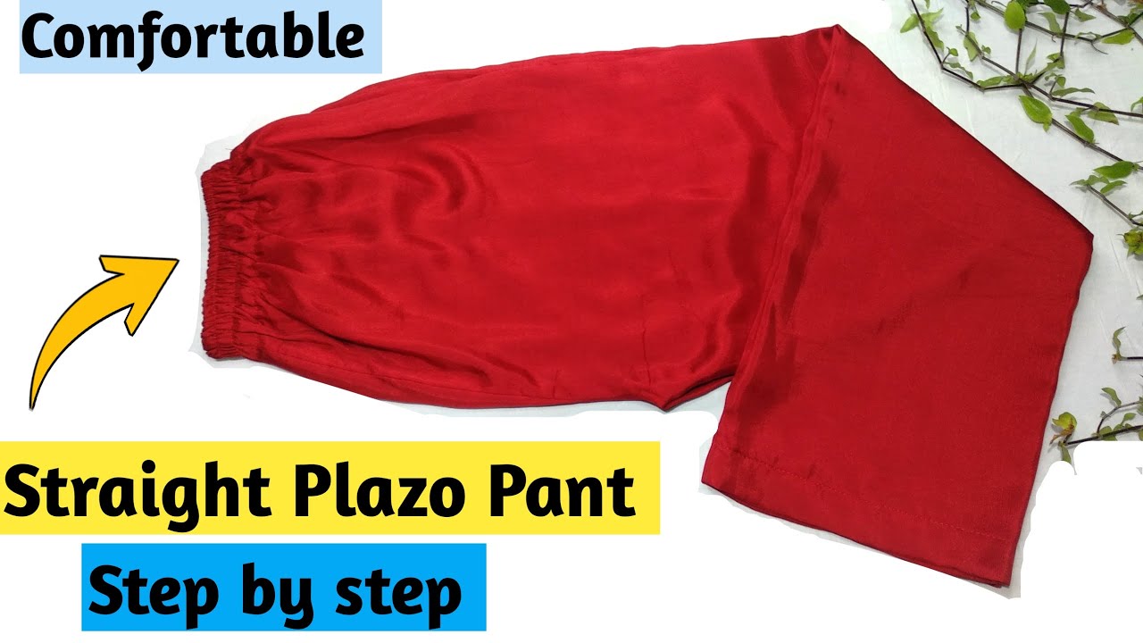 Straight Plazo/Trouser (with Lining) Cutting and Stitching Tutorial ...