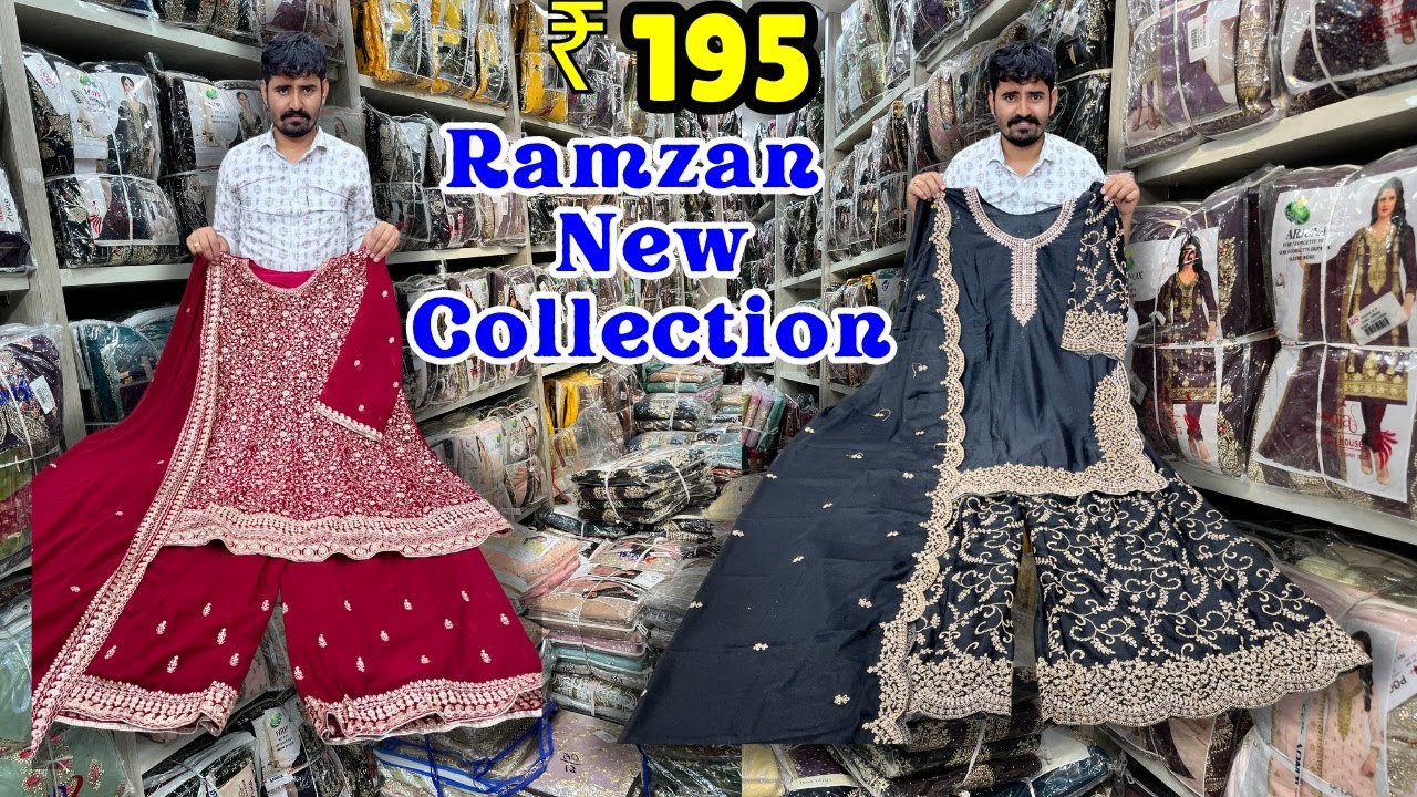 Hyderabad Wholesale Suits ₹ 190 Palazzo Garara Long Frocks Rudra Suits ...