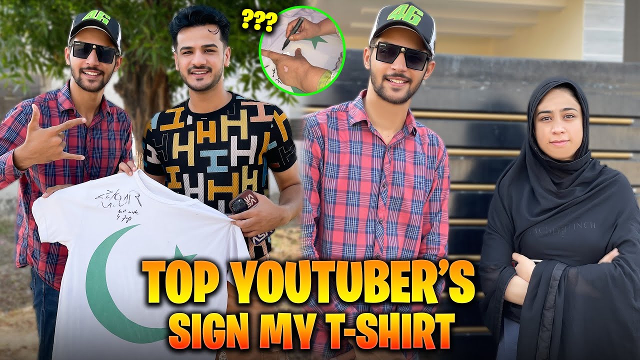 Part 01-Famous YouTubers signatures on My T-Shirt - YouTube