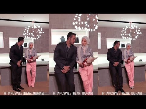 Zul Ariffin bagi Neelofa bunga ros | Ti Amo Sweetheart 100 Hari
