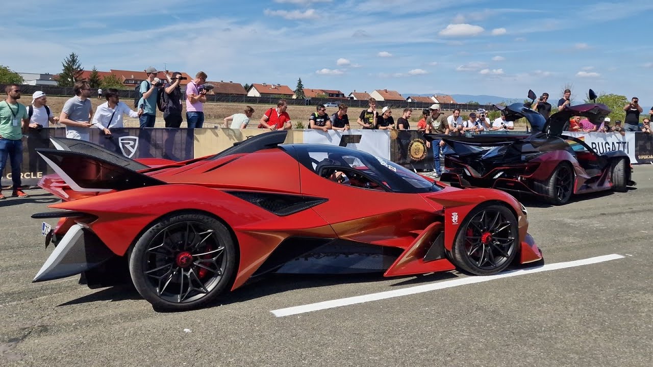 DRAG RACE Apollo IE vs. Apollo EVO EPIC V12 Engine Sound - YouTube