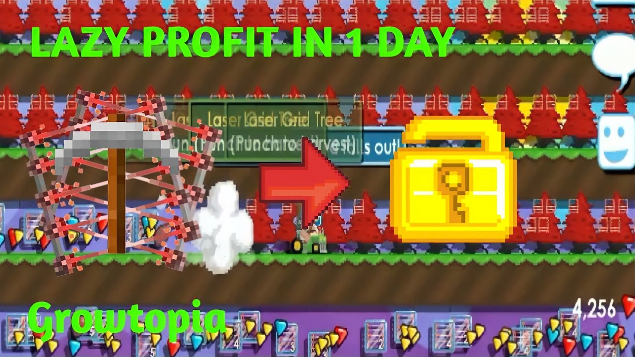 how to profit laser grid in 1 day OMG lazy profit |Growtopia - YouTube