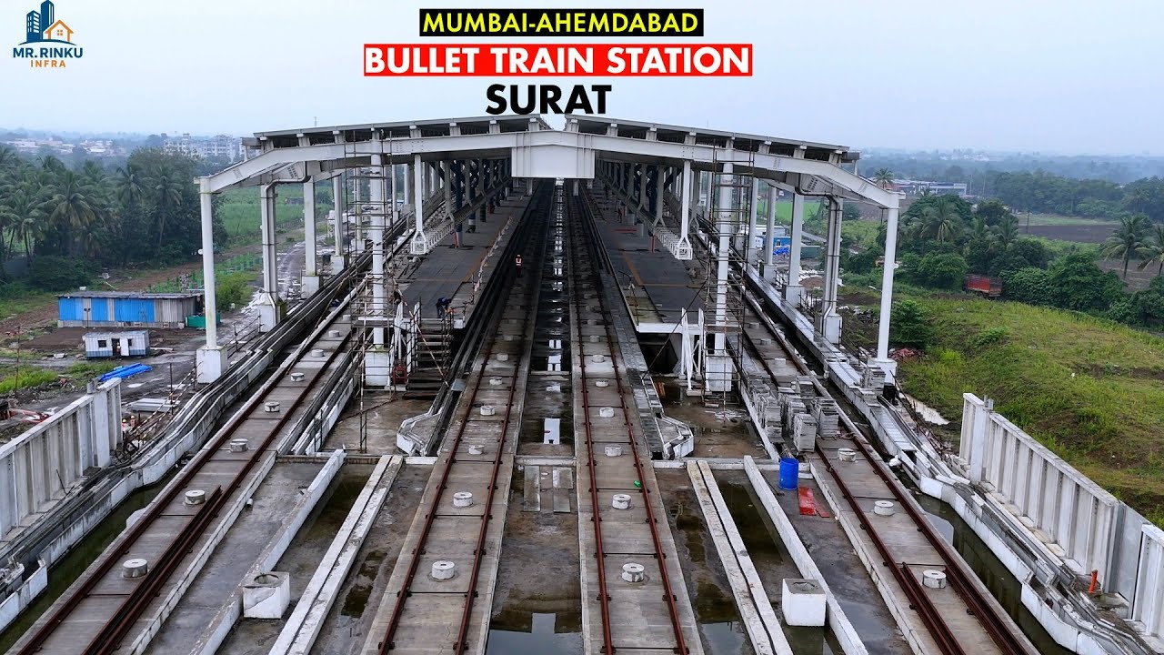 Surat Bullet Train Station Update July 2025 | Gujarat #4k - YouTube