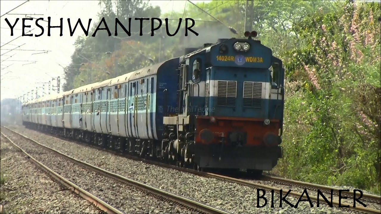 Indian Railways ALCO Action! Yeshwantpur Bikaner Express At Palghar ...