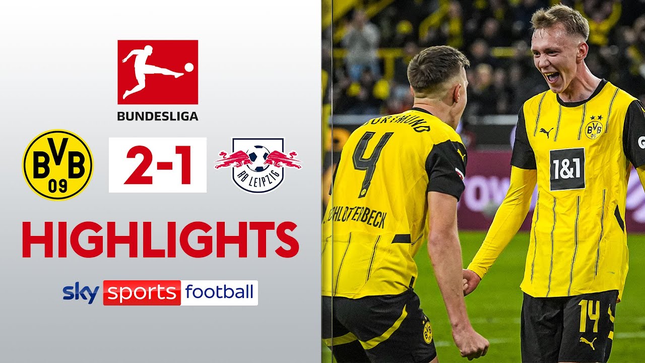 Dortmund come from behind to beat Leipzig | Borussia Dortmund 2-1 RB Leipzig | Bundesliga ...