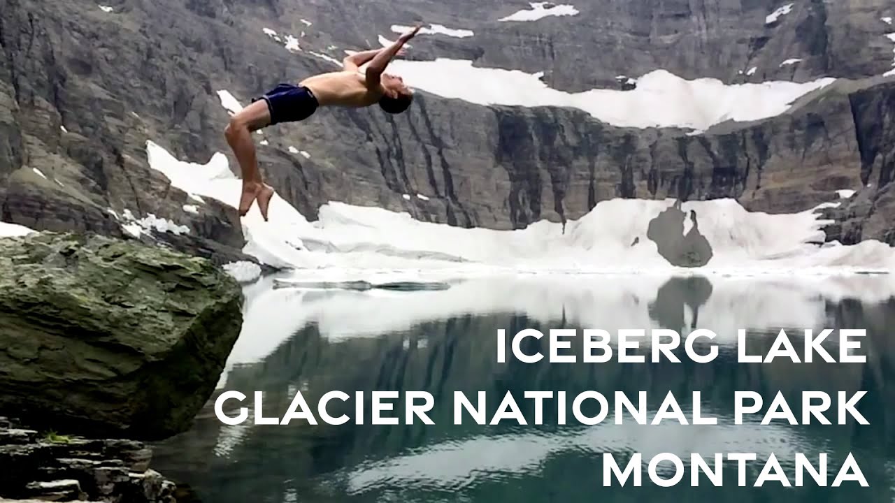 ICEBERG LAKE in Glacier National Park! PAINFULLY COLD Ice Bucket ...