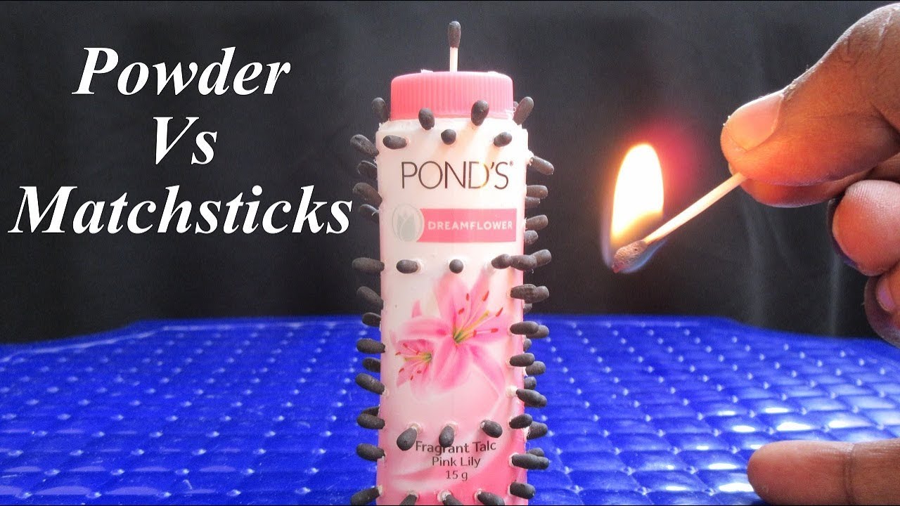 EXPERIMENT Matchstick Vs Powder | Slow Motion | - YouTube