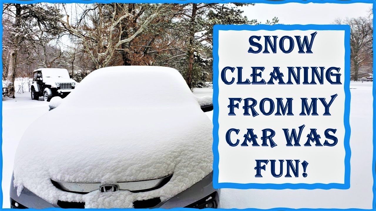 Snow cleaning from my car was fun || Safely clean off snow from car ...