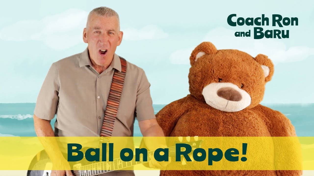 Ball on a Rope Adapted P.E. with Coach Ron and Baru the Bear - YouTube