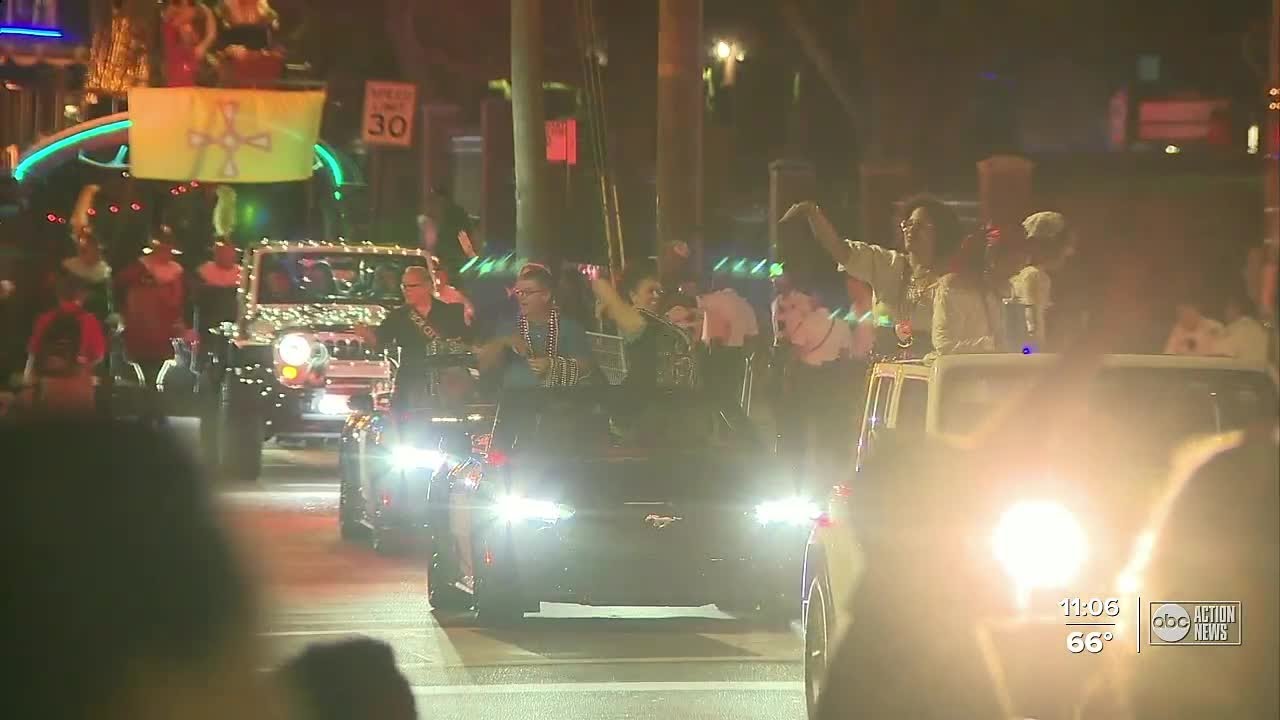 Floats light up Ybor City for 2025 Knight Parade - YouTube