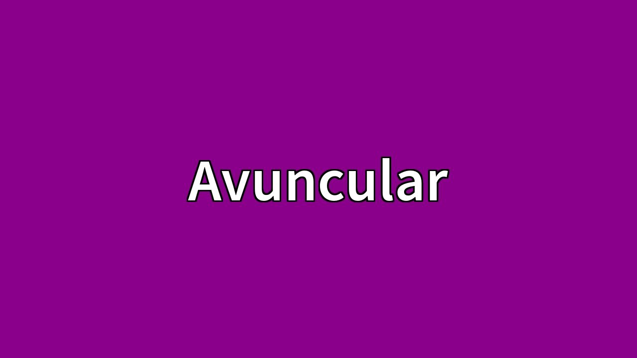Avuncular Meaning - YouTube