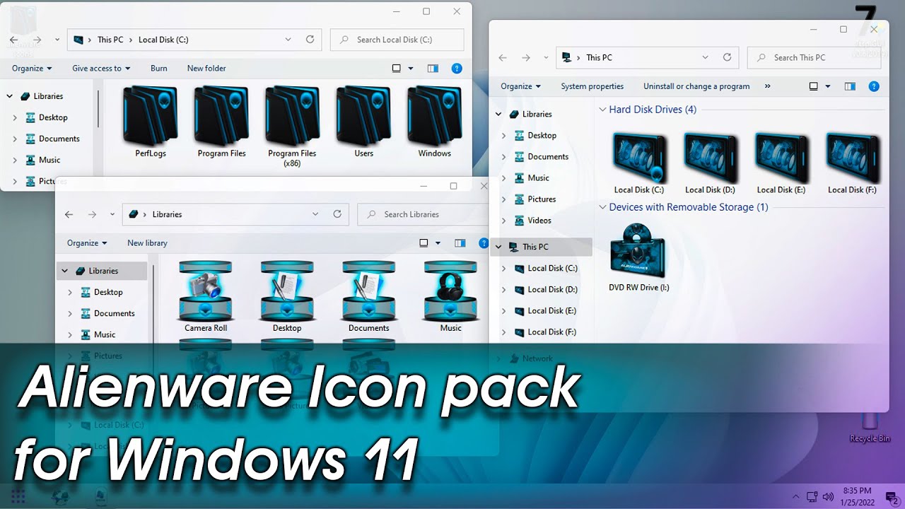 Alienware Icon Pack for Windows 11 - YouTube