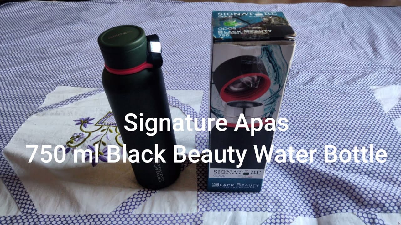 Signature Apas 750 ml water bottle|| Steel water Bottle|| Black Beauty ...