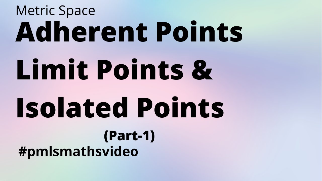 Adherent, Limit and Isolated Points - YouTube
