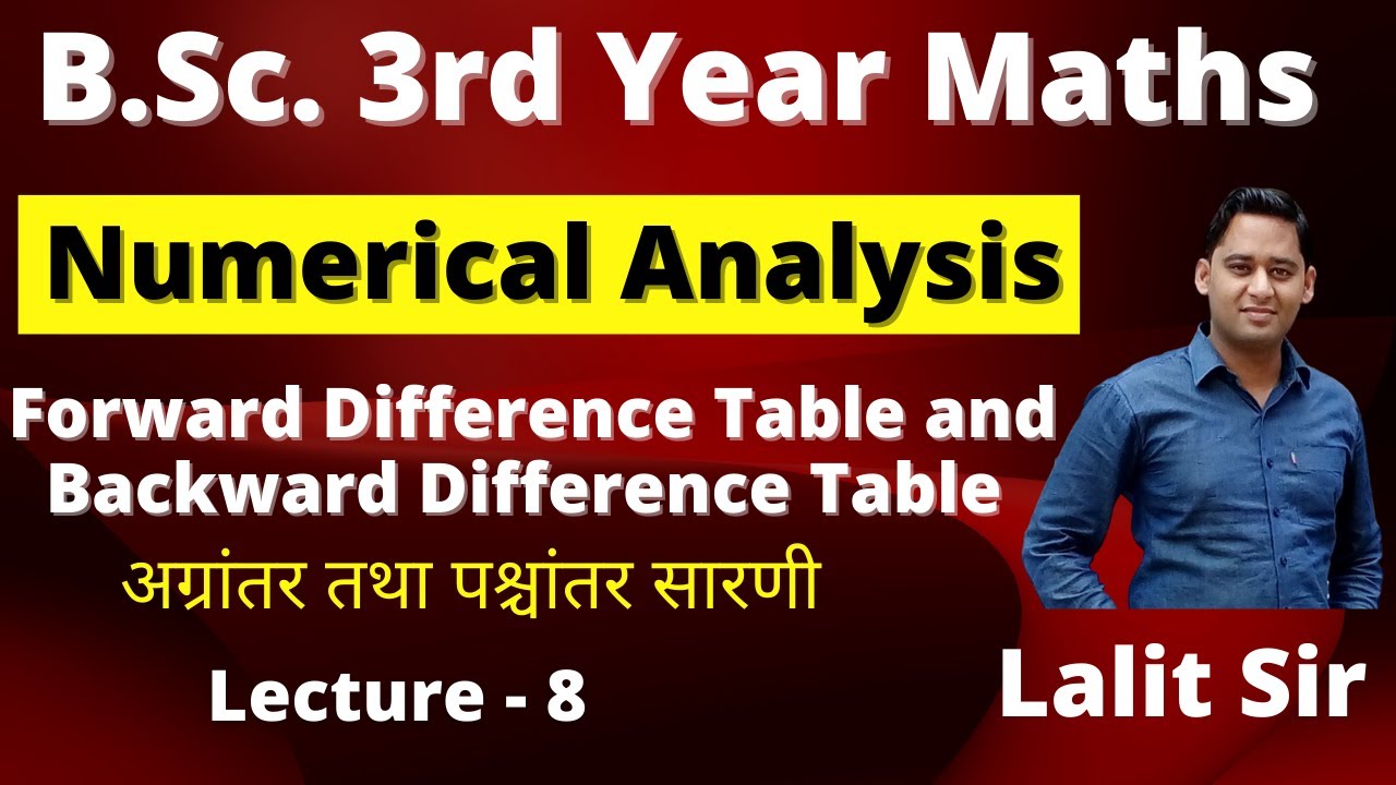 Numerical Analysis B.Sc. 3rd Year | Forward Difference Table and ...