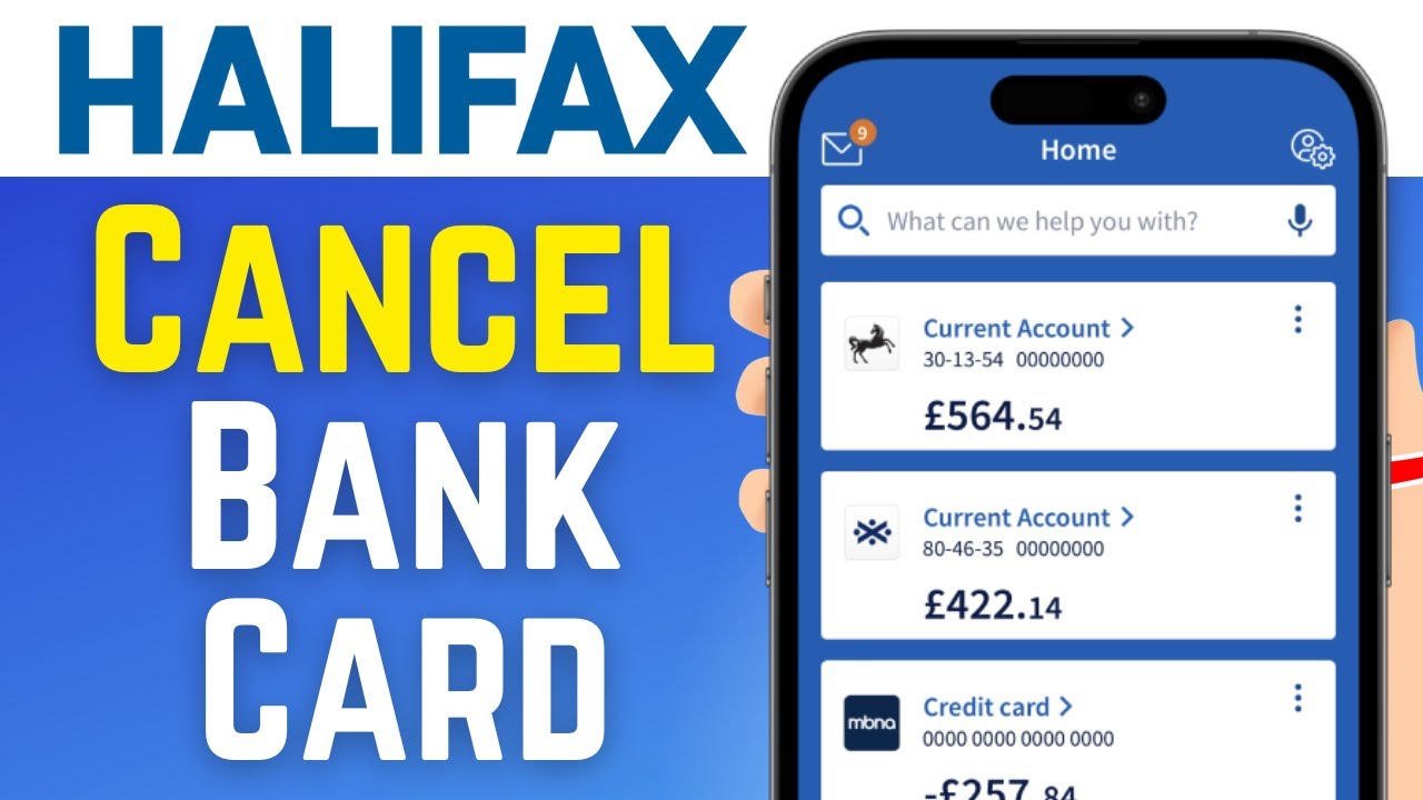 How to Cancel Your Bank Card on Halifax Bank - YouTube