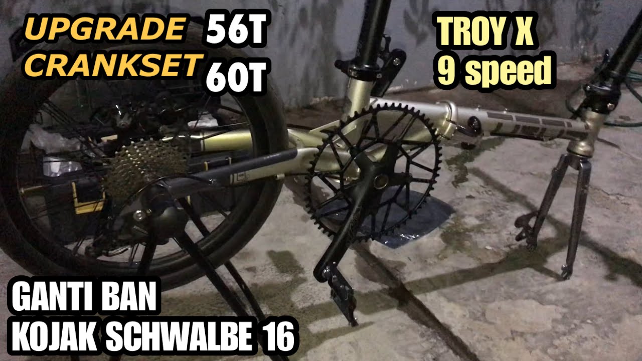 ELEMENT TROY X 9Speed - UPGRADE BAN KOJAK SCHWALBE DAN CRANKSET 60T ...
