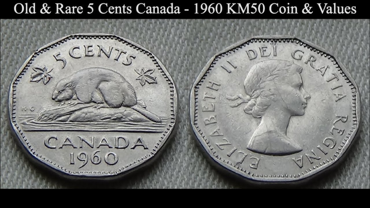 Old & Rare 5 Cents CANADA -1960 KM50 Coin & Values - YouTube