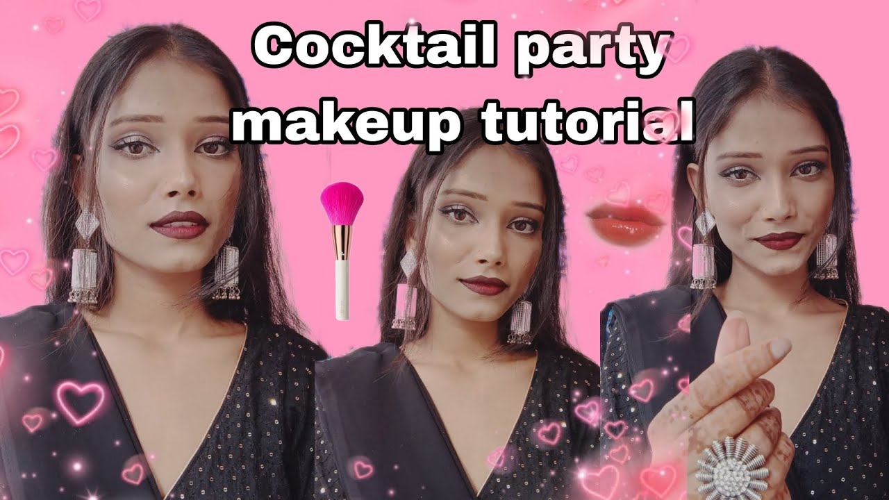 Cocktail party makeup tutorial 😍💖😱💫 - YouTube
