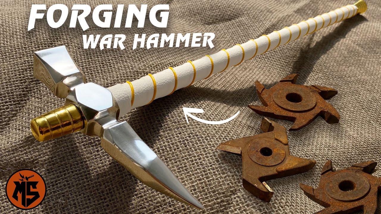 Forging a WAR HAMMER out of Rusted Gears || MASI channel - YouTube
