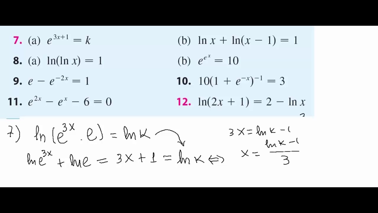 Funciones inversas exponencial y logaritmica - YouTube