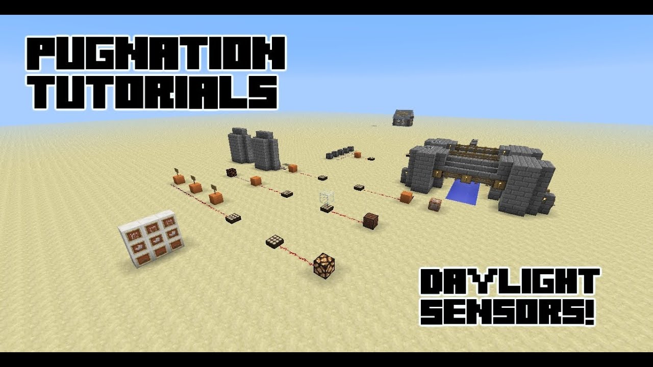 Daylight sensors! A Minecraft 1.5 tutorial! Simple redstone gadgets! How-to! - YouTube