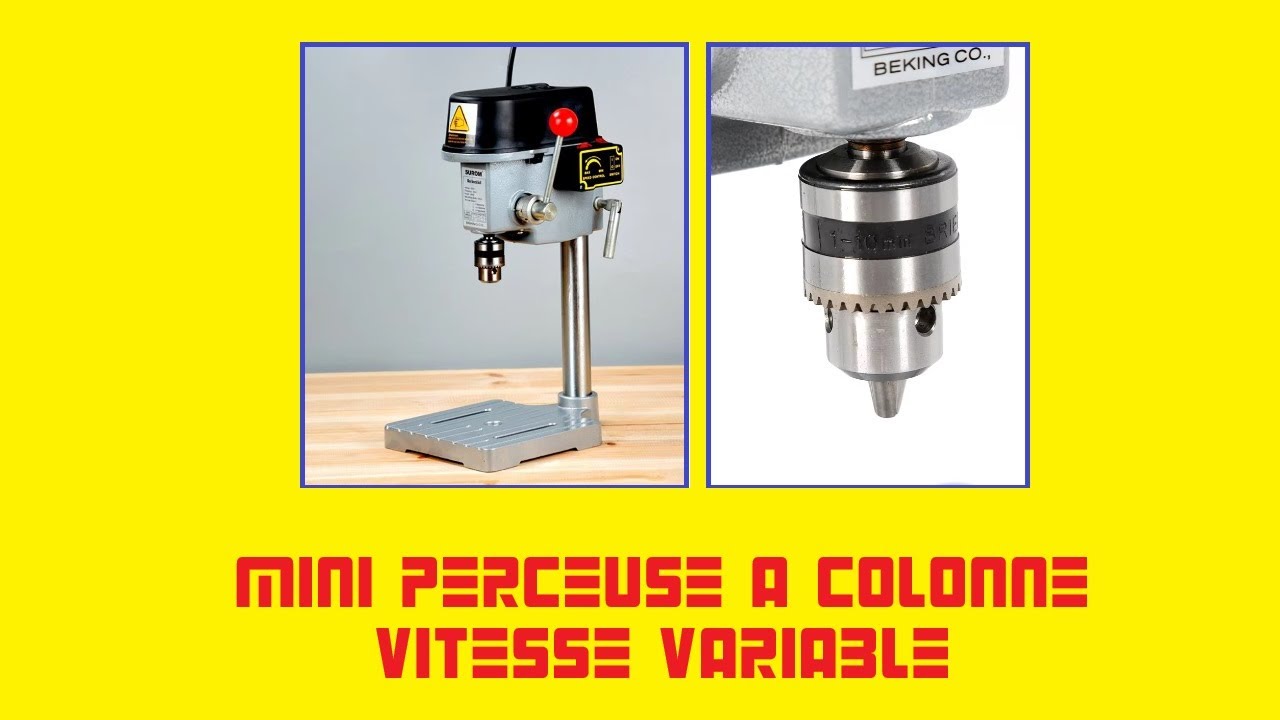 Cyrob : Mini-perceuse à colonne à vitesse variable - YouTube