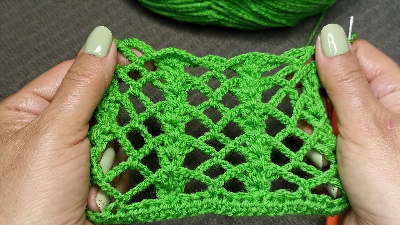 Super Easy Beautiful CROCHET Lace Stitch Tutorial - YouTube