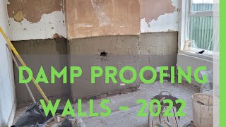 How to damp proof a wall with damp proofing rods and damp proof plaster 2022 - DRYZONE