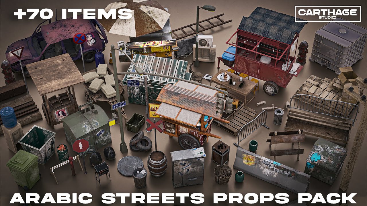 Arabic Street Props Pack Preview - YouTube