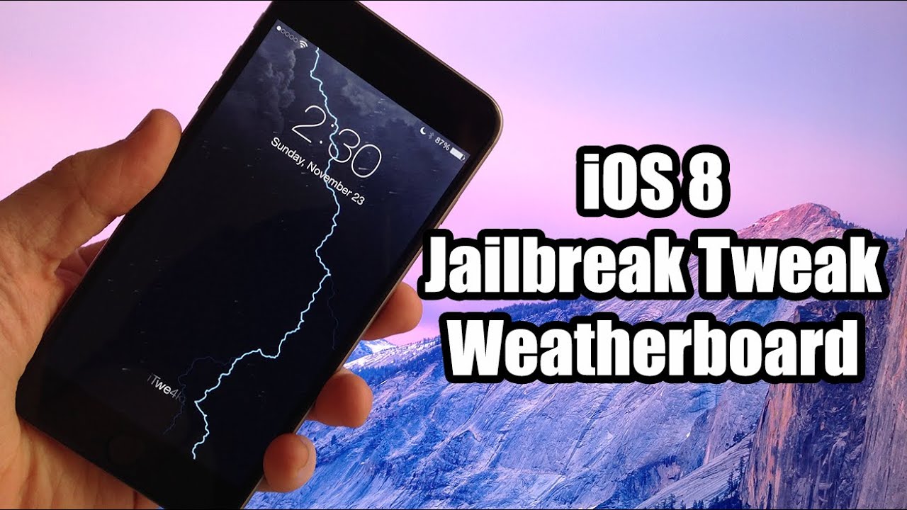 iOS 8 Dynamic Wallpaper Jailbreak Tweak - Weatherboard - YouTube