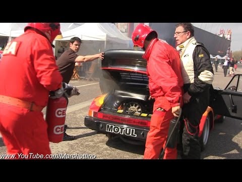 Porsche 930 Turbo Catches on Fire! - YouTube