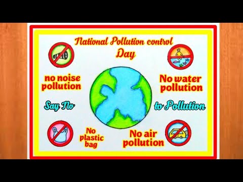 National Pollution control Day Drawing/National Pollution Control Day Poster /Stop Pollution ...