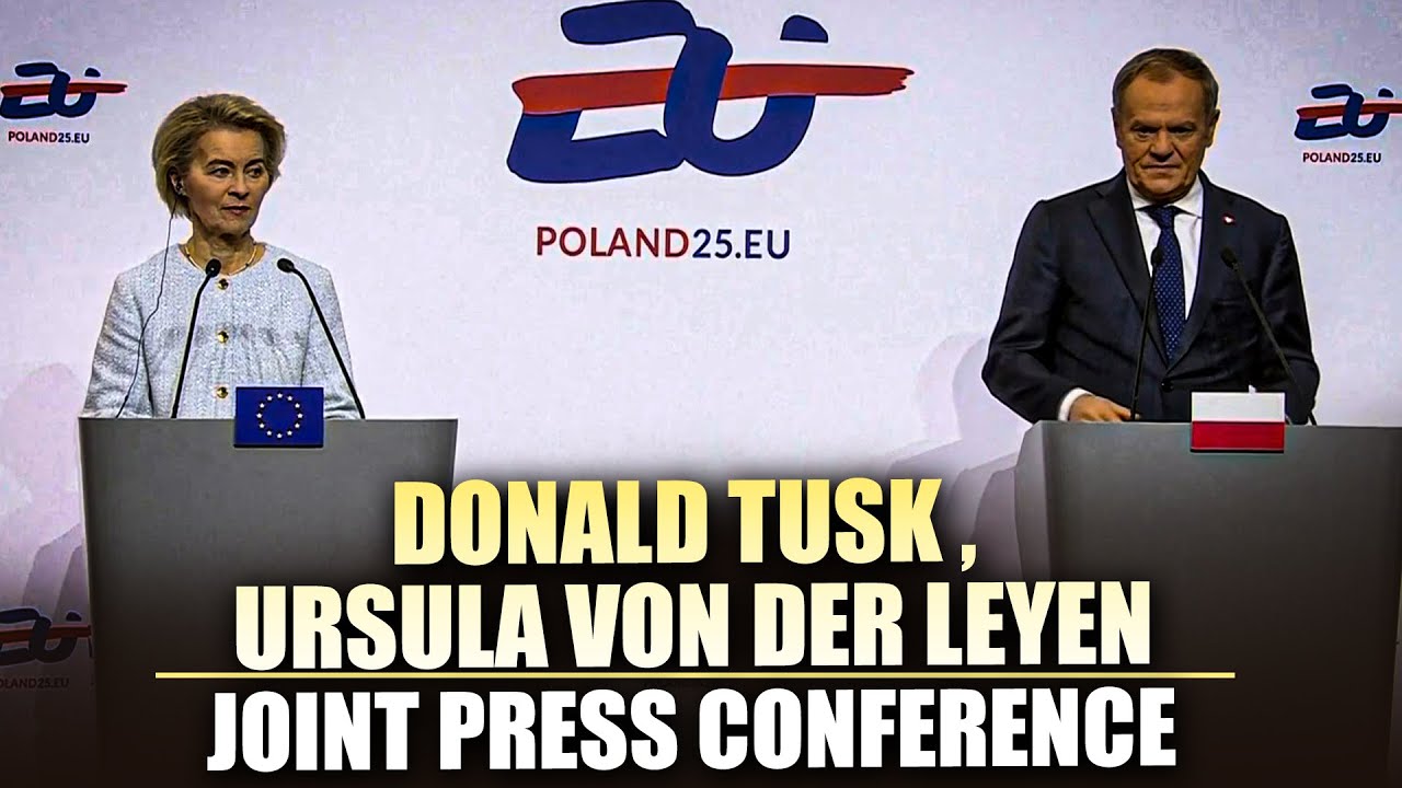 Joint PC Polish PM Donald Tusk and European Commission President Ursula ...