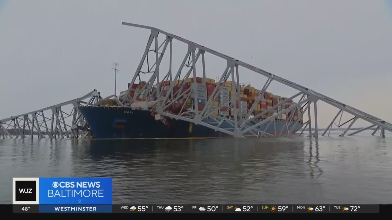 Rough weather poses challenge for salvage effort at Key Bridge site ...