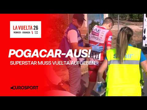 Riesenschock bei der Vuelta! Tadej Pogacar stürzt schwer und muss die Spanien-Rundfahrt aufgeben