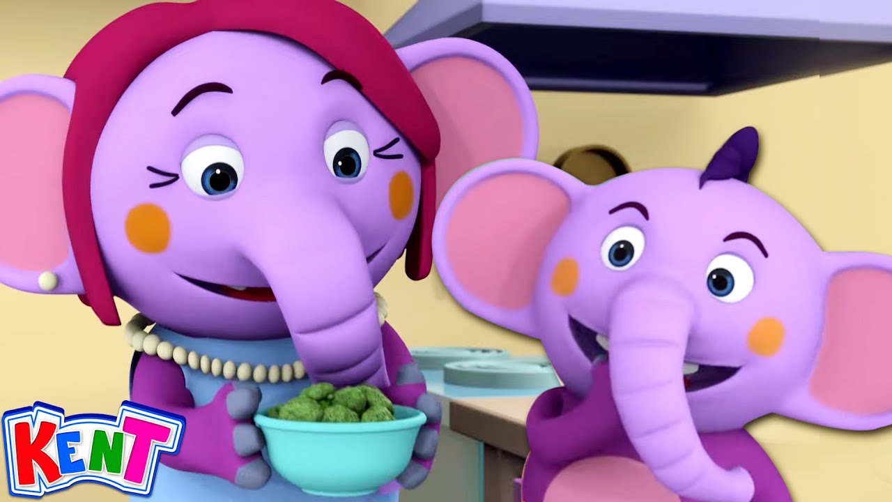 I Love Vegetable + Fruits Song And Nursery Rhymes BY Kent The Elephant ...