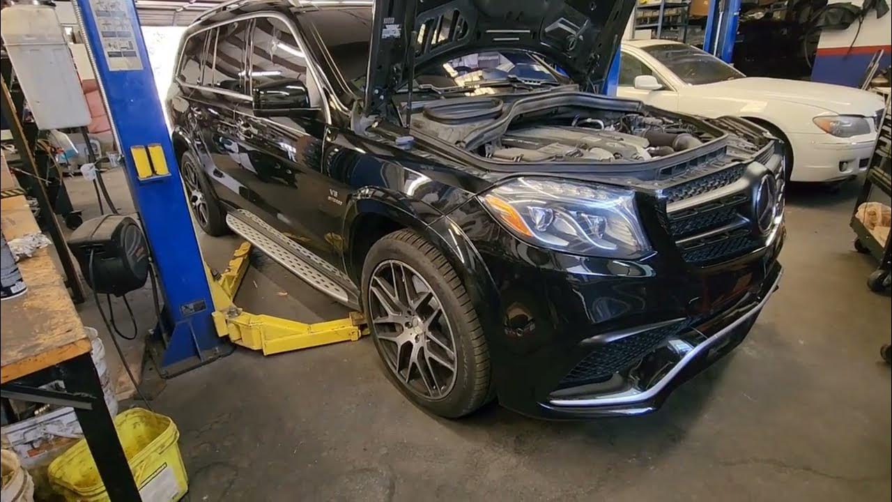 MERCEDES GLS 63 AMG X166 2016 HOW TO CHANGE AC CABIN POLLEN & DUST FILTER REPLACE EVERY 10000 ...