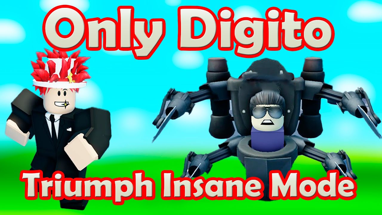 Only Digito and Support Triumph Insane Mode Roblox Skibidi Tower ...