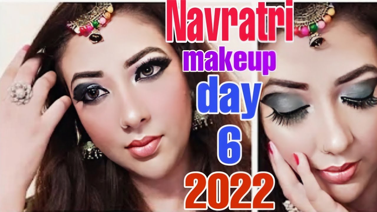Navratri makeup look | garba makeup look | day 6 | Navratri pe makeup ...