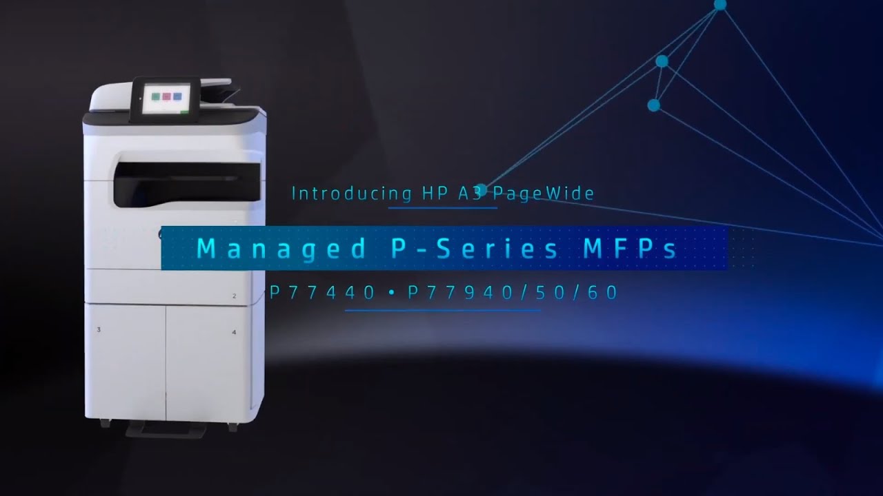 HP A3 PageWide Managed Color P77440 P77940 P77950 P77960 MFPs - YouTube