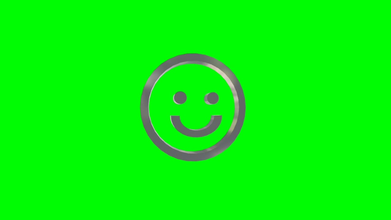Green Screen Chrome Smiley Spinning - YouTube