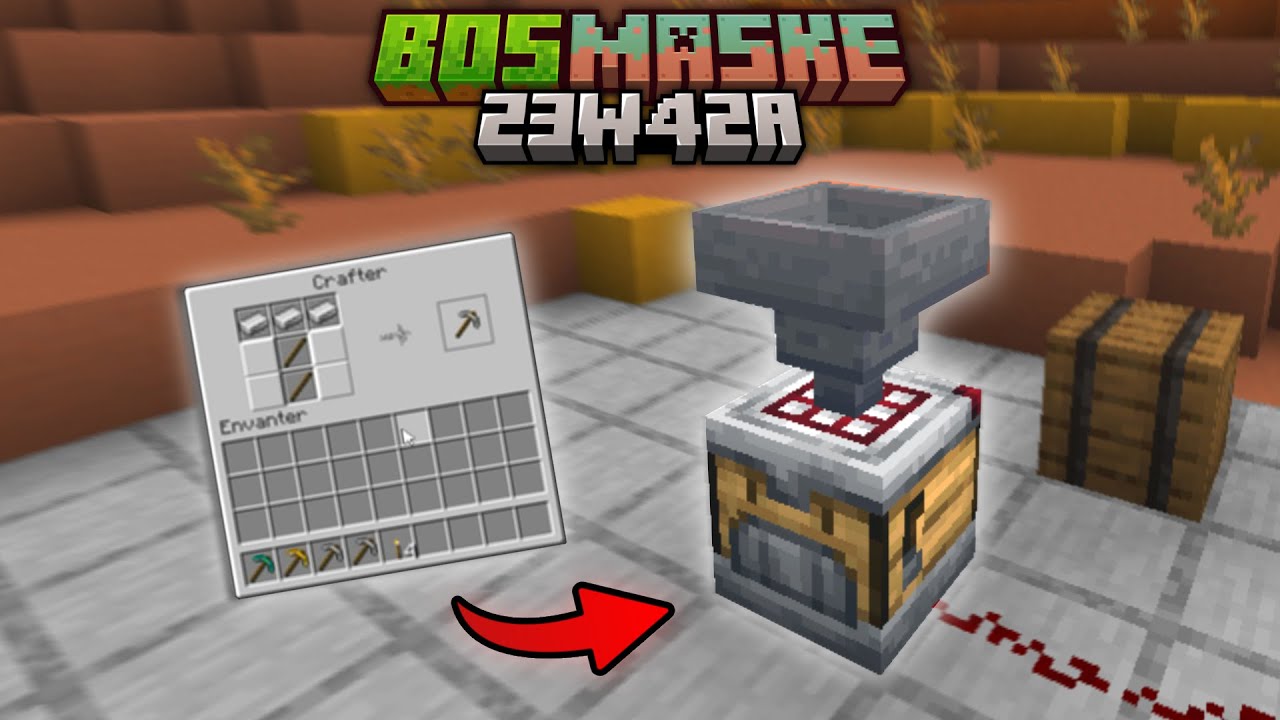 Otomatik Çalışma Masası: Crafter / Minecraft Snapshot 23w42a - YouTube