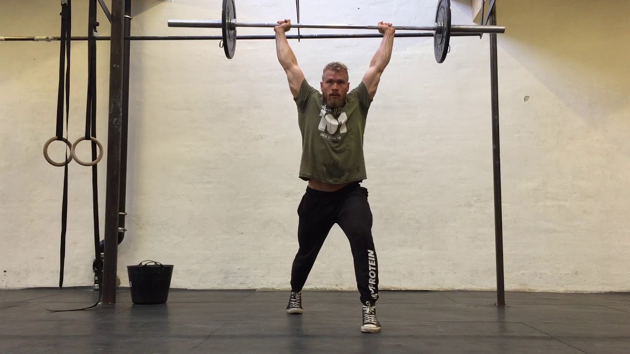 Paused Power Clean into Front Squat Triple + Paused Split Jerk Triple ...