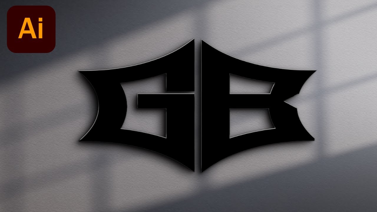 How to Design GB Logo in Adobe Illustrator 🔥 | Letter G B Logo Design ...