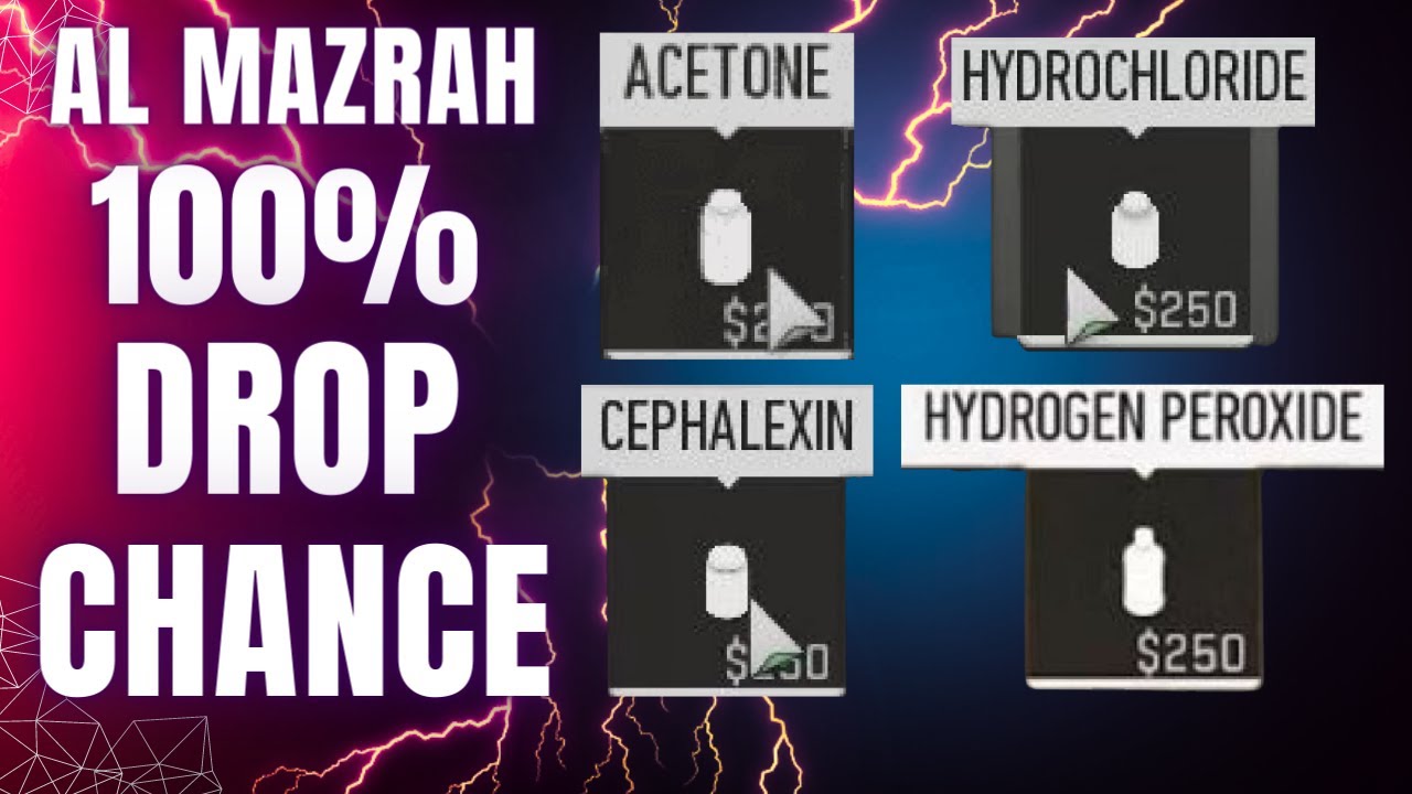 Dmz Hidden Cache Farming Route Cephalexin, Hydrogen Peroxide, Acetone ...