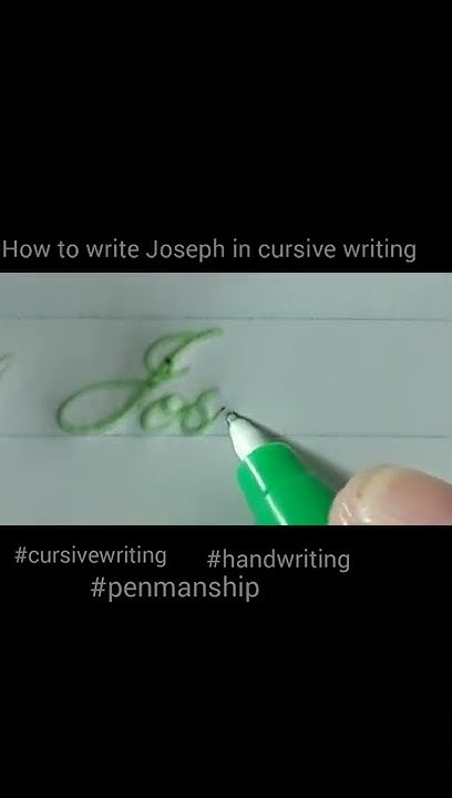 How to write Joseph in cursive writing #asmr #handwriting #penmanship ...
