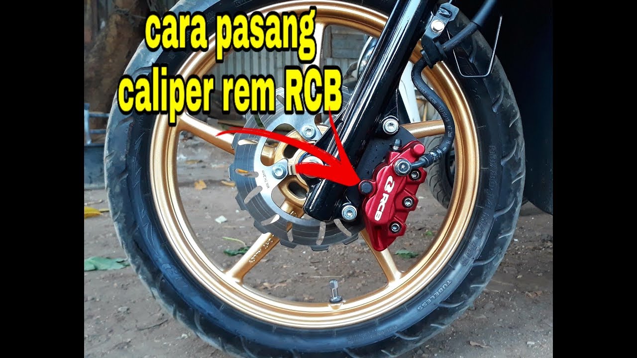 Cara memasang kaliper rem RCB di honda scoopy - YouTube