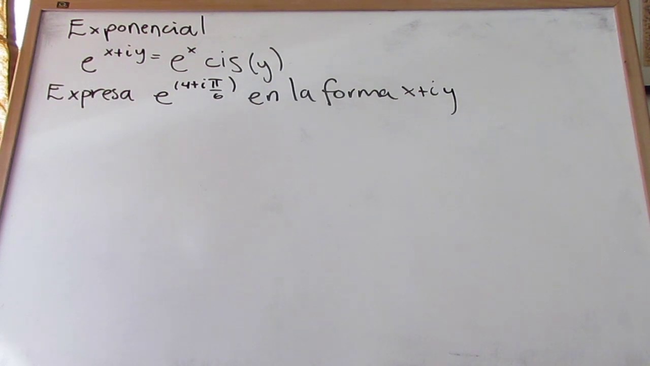 Calcular una exponencial compleja (Video 2, clase 11) - YouTube