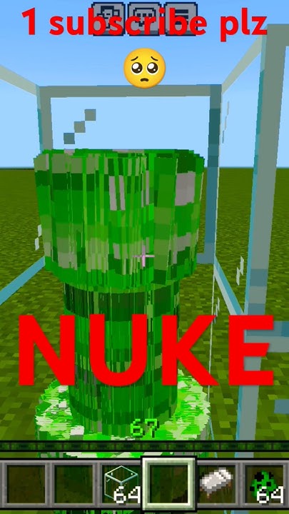 Creeper NUKE in Minecraft PE #minecraft #ytshorts #shorts - YouTube